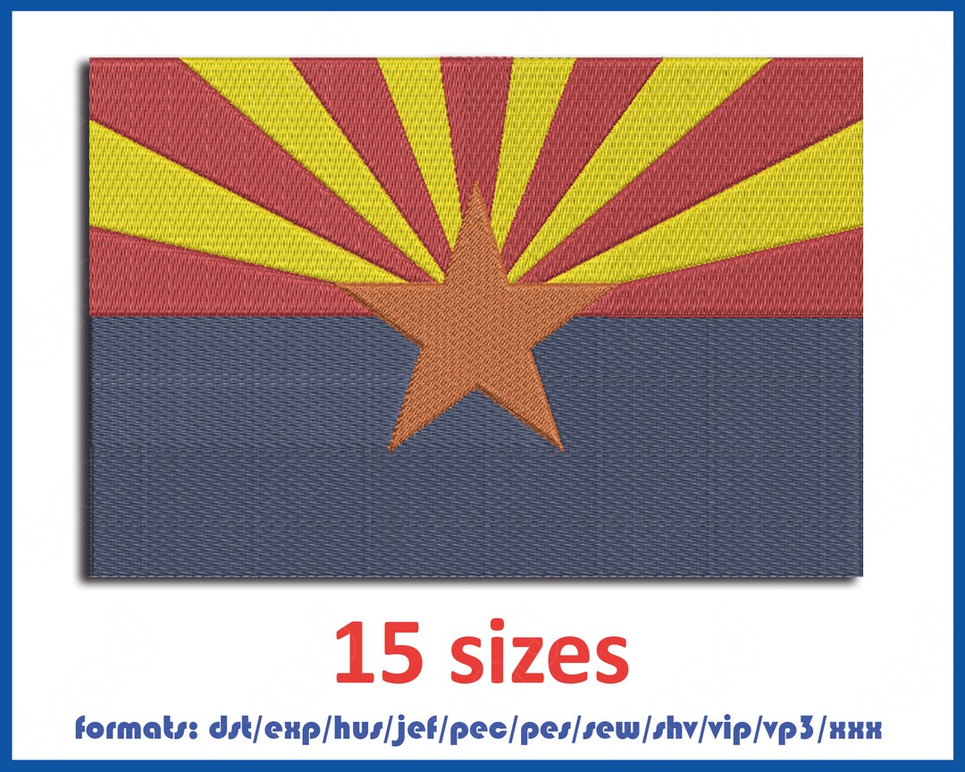 Arizona Flag Embroidery Machines Design Instant Download - Etsy