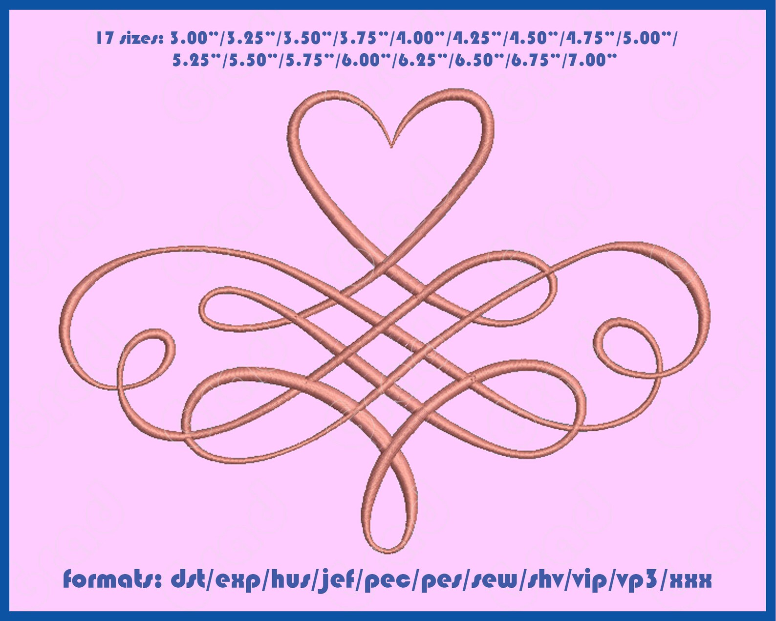 Monogram. Vintage Decoration Heart. Machine Embroidery Design. - Etsy