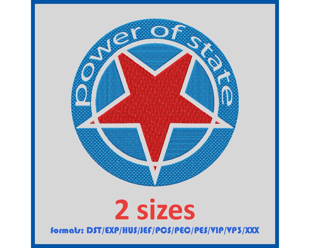 Machine Embroidery Design. A Simple Decoration Symbol Power of State. 2 ...