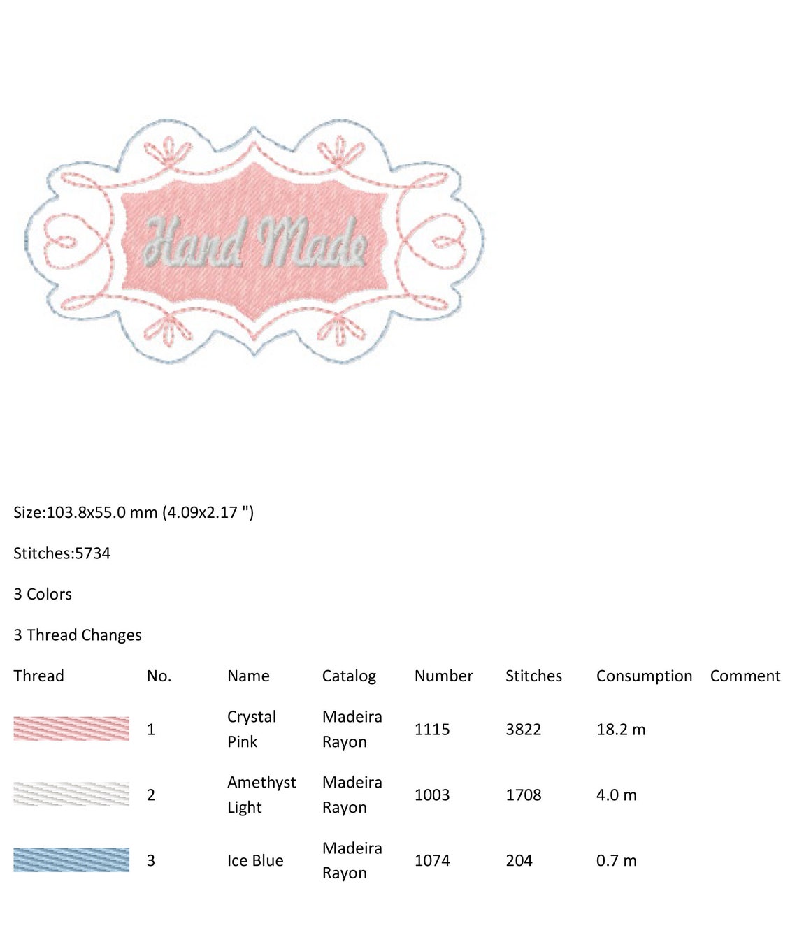 6 Sizes Label Handmade Embroidery Machines Design Instant - Etsy