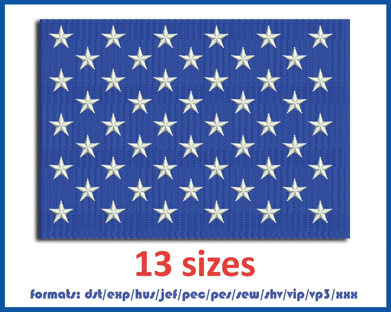 United States Naval Jack Flag Embroidery Machines Design. - Etsy
