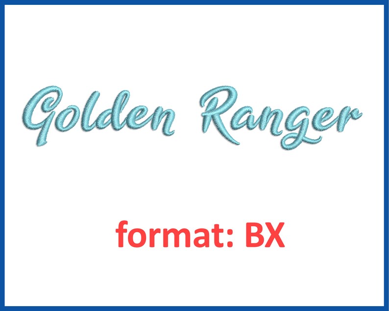 Machine Embroidery Design Golden Ranger Font Format BX - Etsy