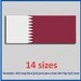 Qatar Flag Embroidery Machines Design Instant Download Digital - Etsy