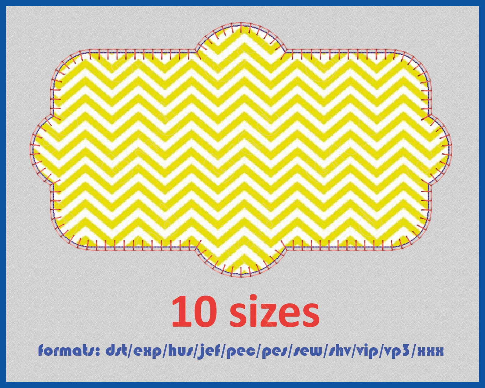 Machine Embroidery Design Applique Frames. 2 Variant 10 | Etsy