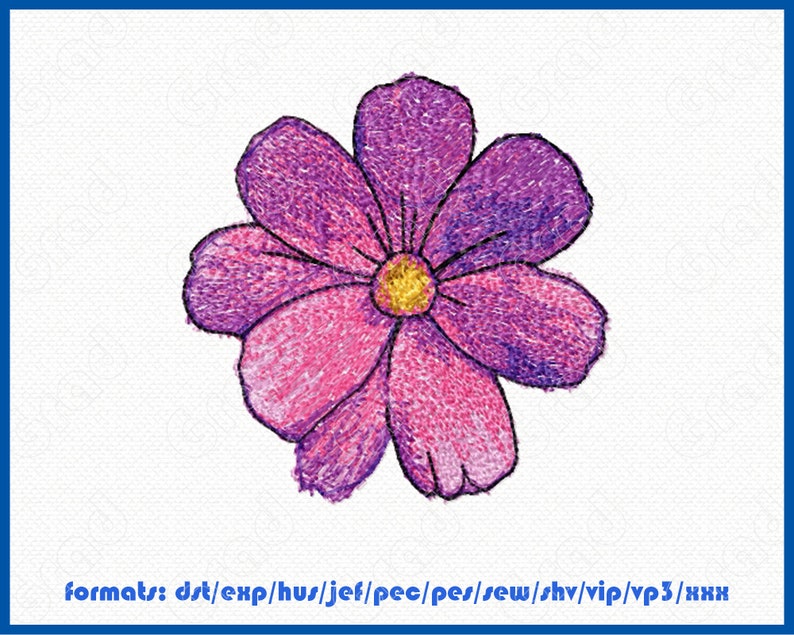 Flower Machine Embroidery Handmade Design Realistic Flower of - Etsy