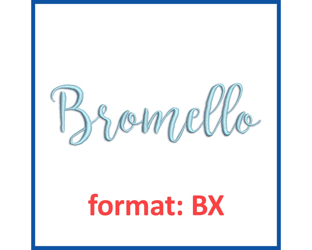 Bromello Font Embroidery Design Format BX - Etsy