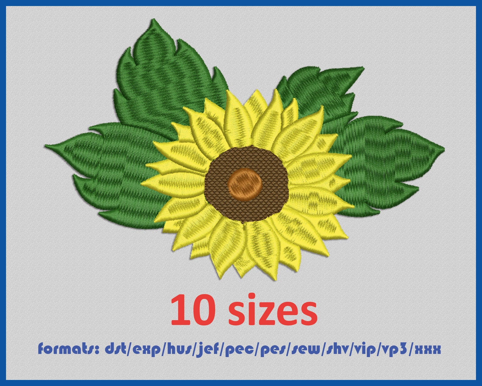 Sunflower. Machine Embroidery Design. Instant Download Digital - Etsy