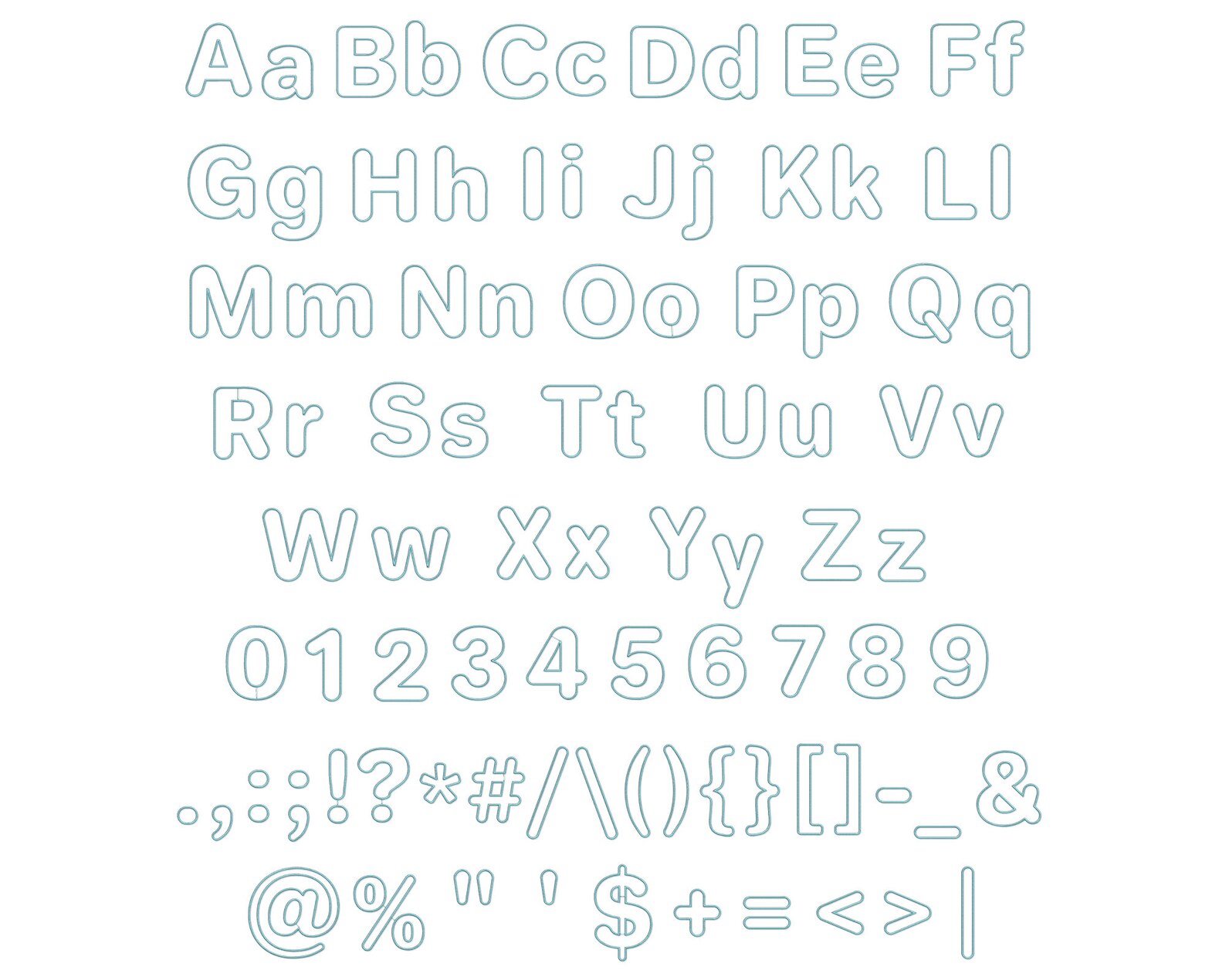 Jellee Roman Outline Font Embroidery Design 2, 2.5, 3, 3.5, 4, 4.5, 5 ...