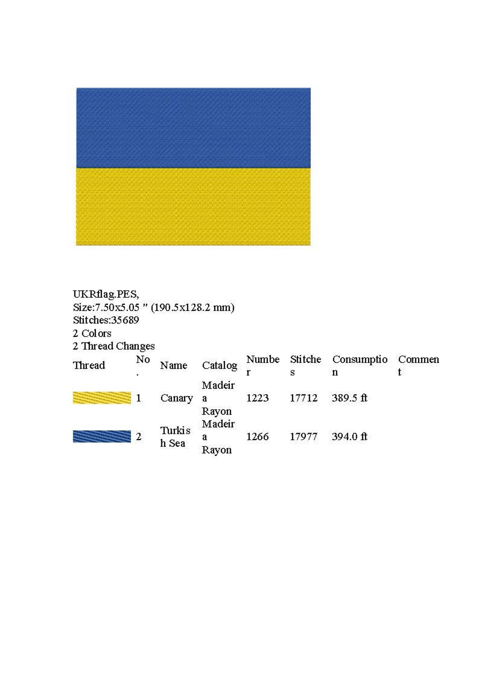 Ukraine Flag Embroidery Machines Design Instant Download - Etsy