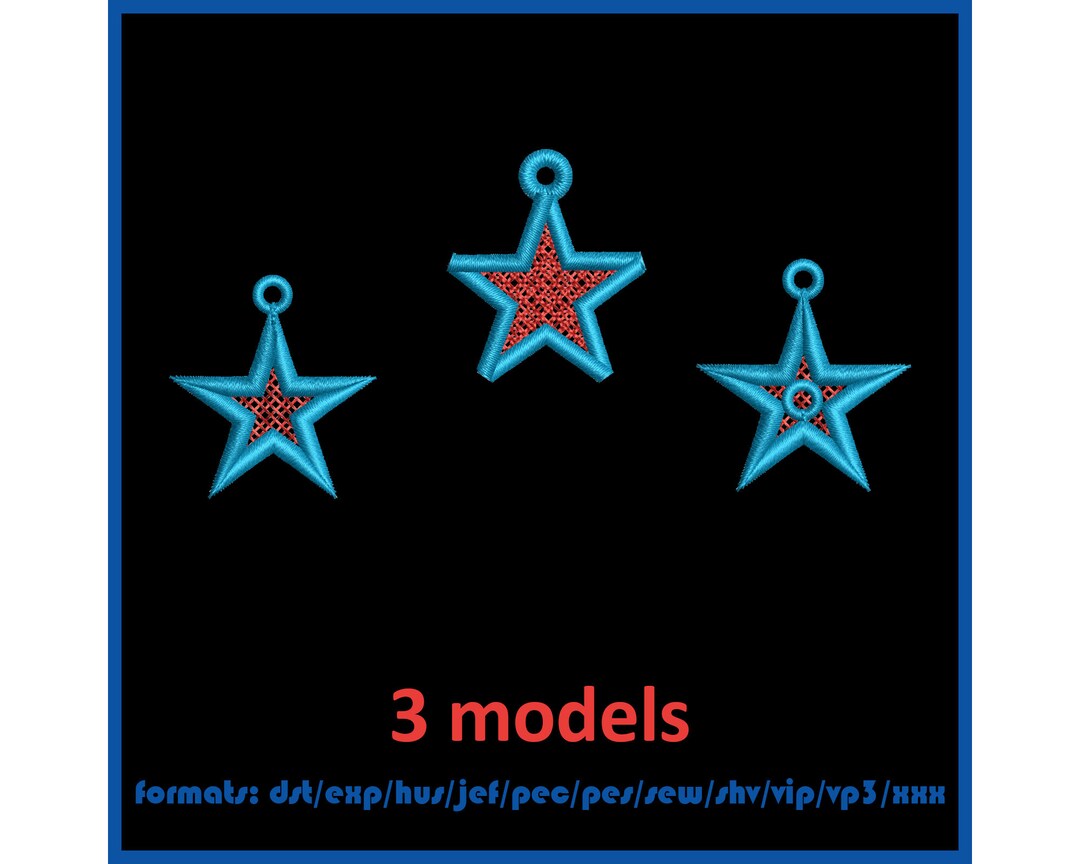 FSL American Star Machine Embroidery Desin Free Standing Lace ...