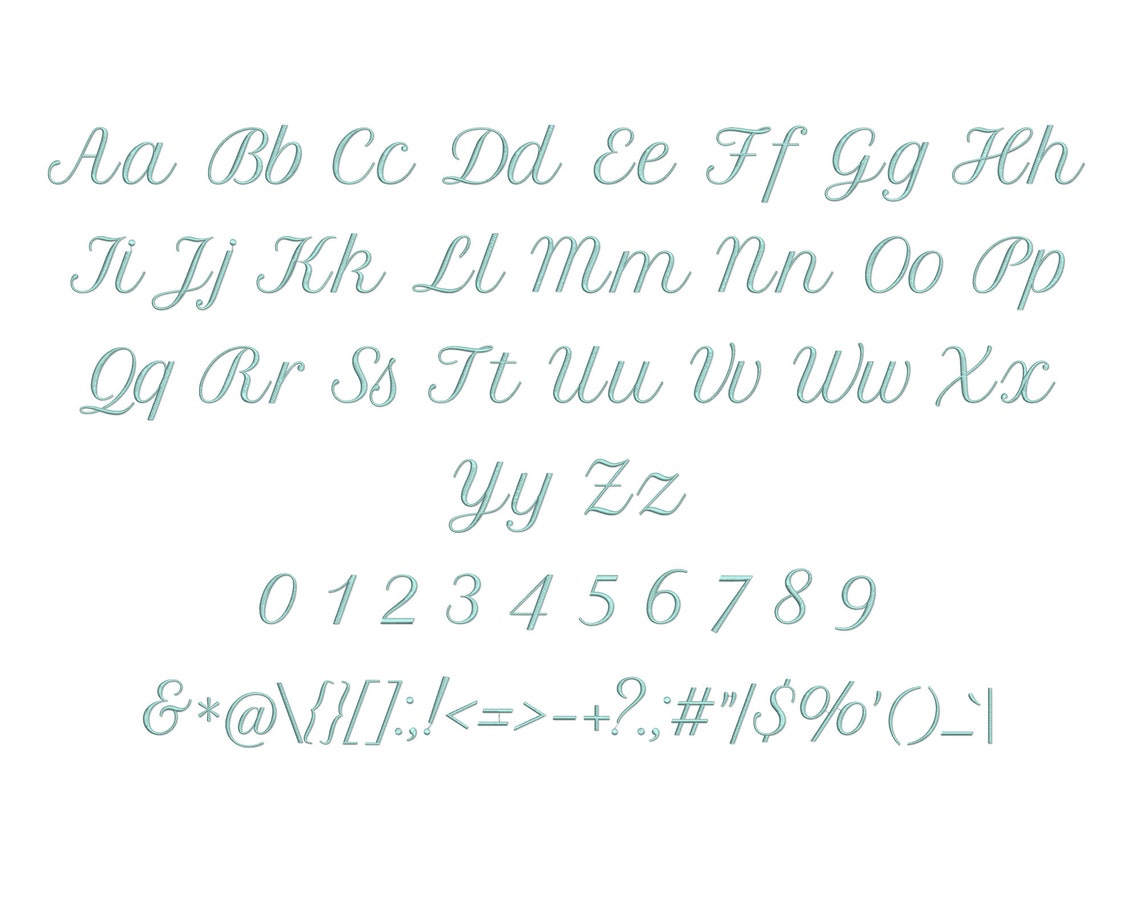 Petit Formal Font Embroidery Design Format BX - Etsy