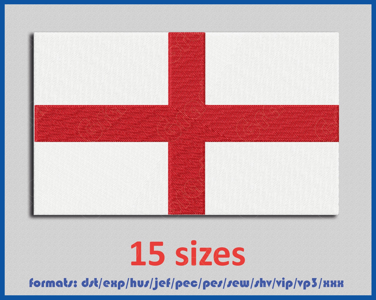 England Flag Embroidery Machines Design Instant Download - Etsy
