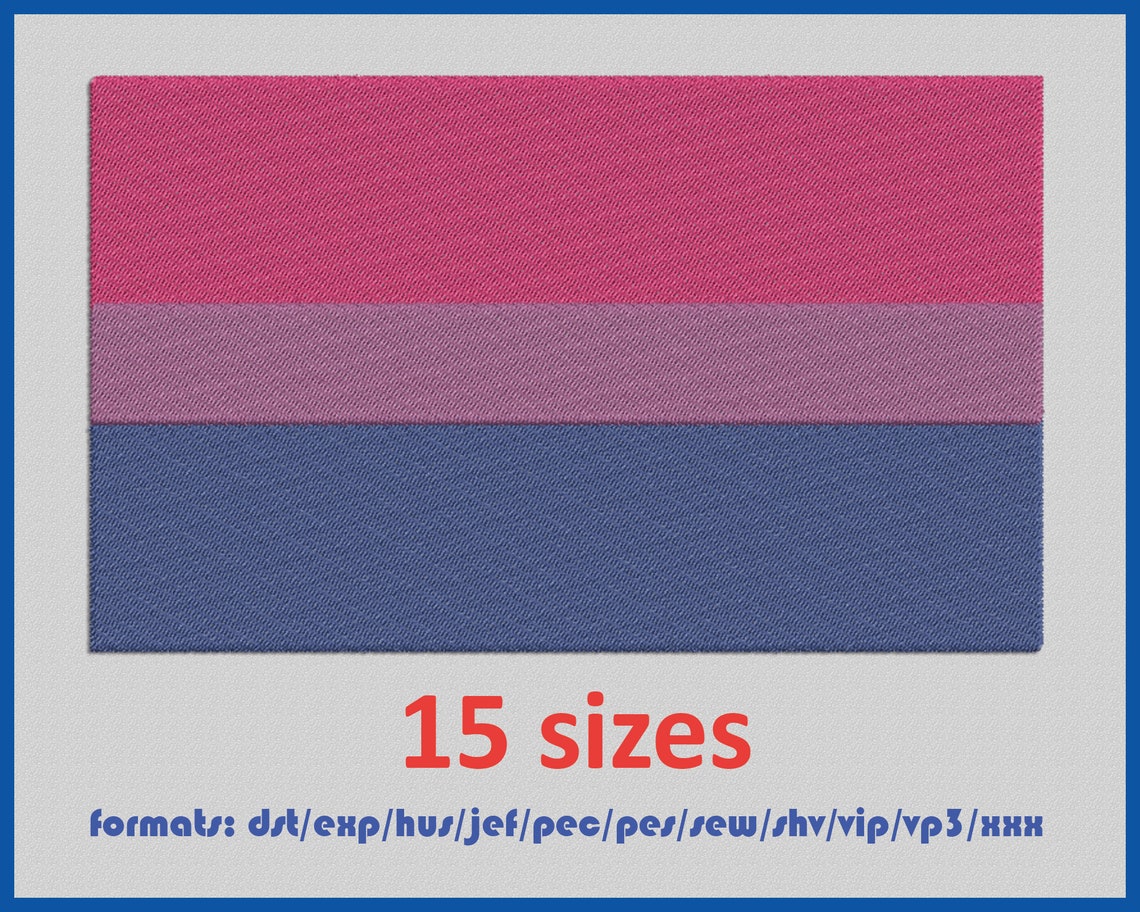 Machine Embroidery Designs Bisexual Flag LGBT. Instant - Etsy