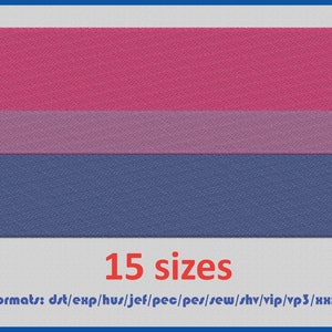 Machine Embroidery Designs Bisexual Flag LGBT. Instant - Etsy