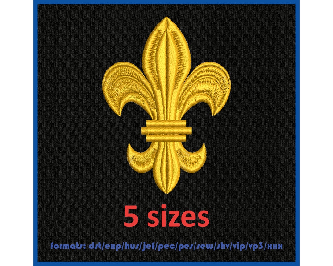 Machine Embroidery Design. Royal Lily. Floral Herbal Ornament ...