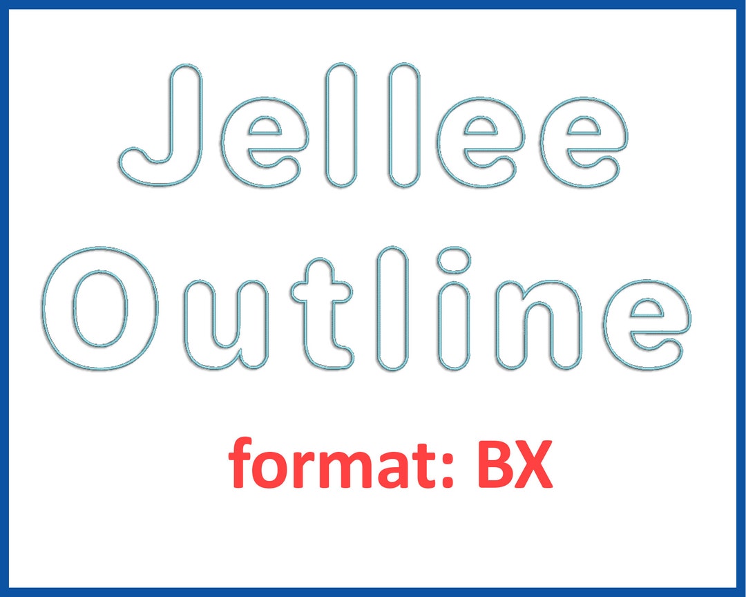 Jellee Roman Outline Font Embroidery Design Format BX - Etsy