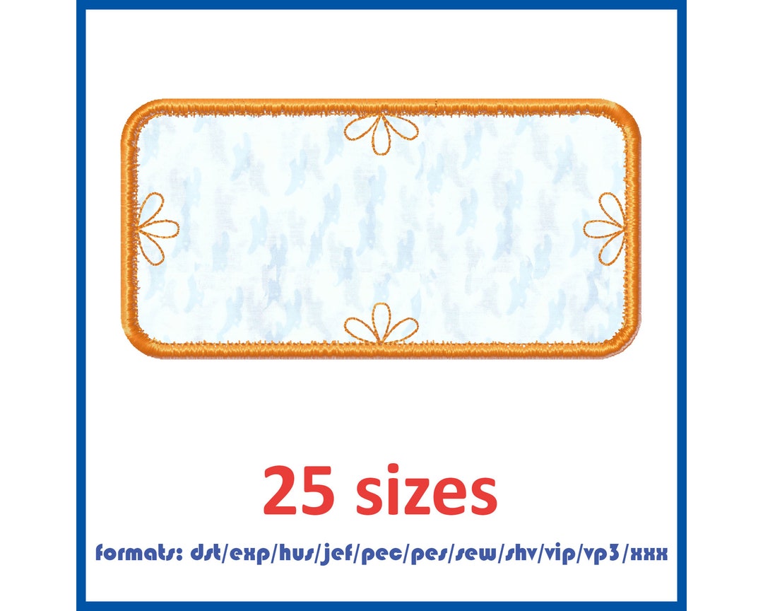 25 Sizes Frame Applique Design Frame Embroidery Design Fill Design ...