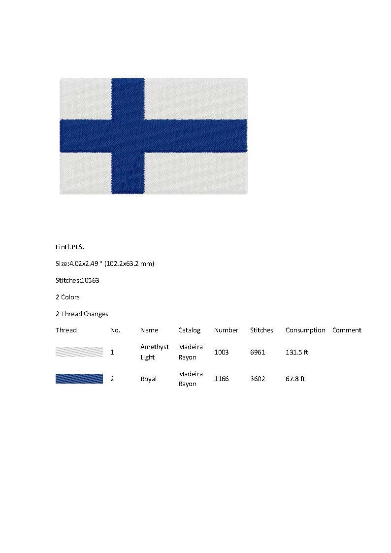 Finland Flag. Embroidery Machines Design. Instant Download - Etsy