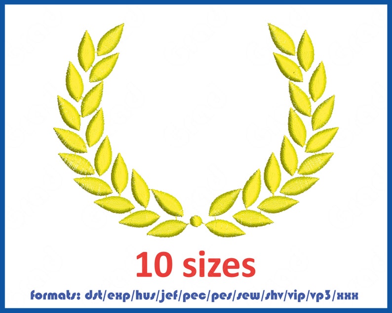 Wreath. Monogram Frame Machine Embroidery Design. 10 Sizes and - Etsy
