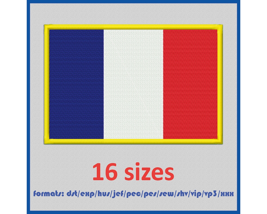 France Flag Embroidery Machines Design Instant Download Digital Files ...
