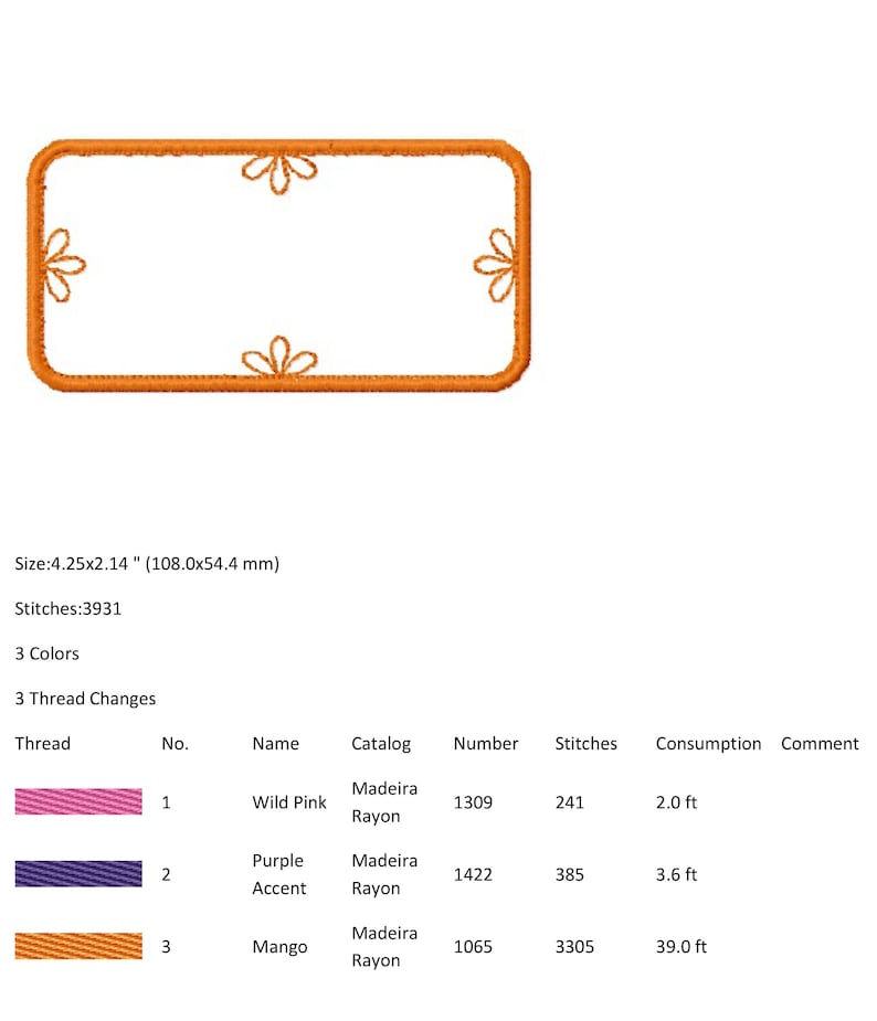 25 Sizes Frame Applique Design Frame Embroidery Design Fill - Etsy