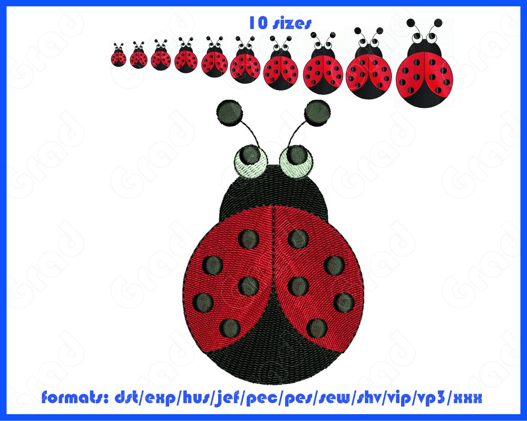 Ladybug Embroidery Machines Design Instant Download Digital - Etsy