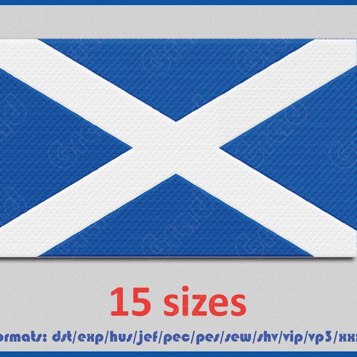 Scotland Scottish Flag Embroidery Design - Etsy