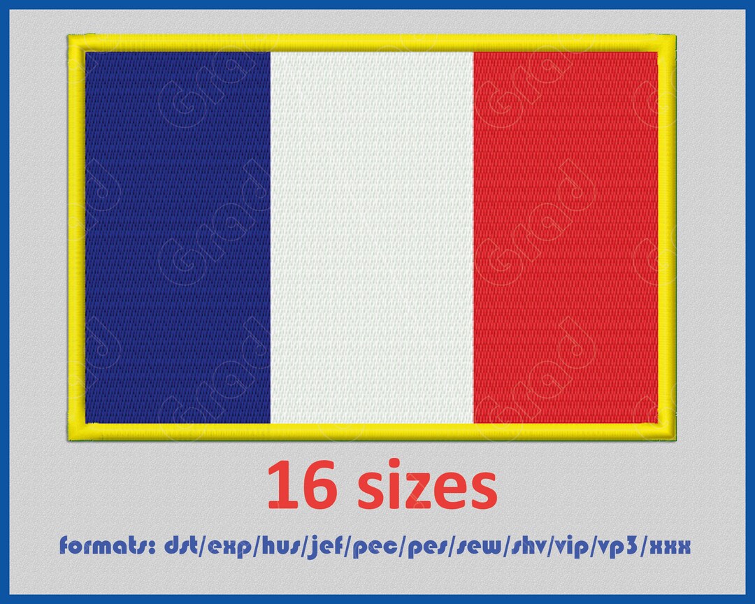 France Flag Embroidery Machines Design Instant Download - Etsy