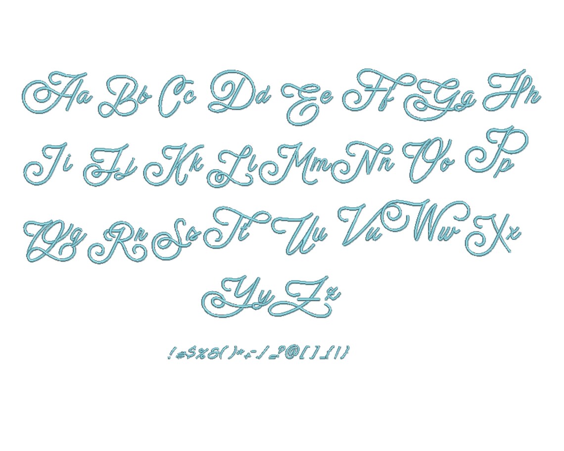 Foundry Embroidery Font 15 Sizes 0.51/2 0.753/4 1 1.5 - Etsy