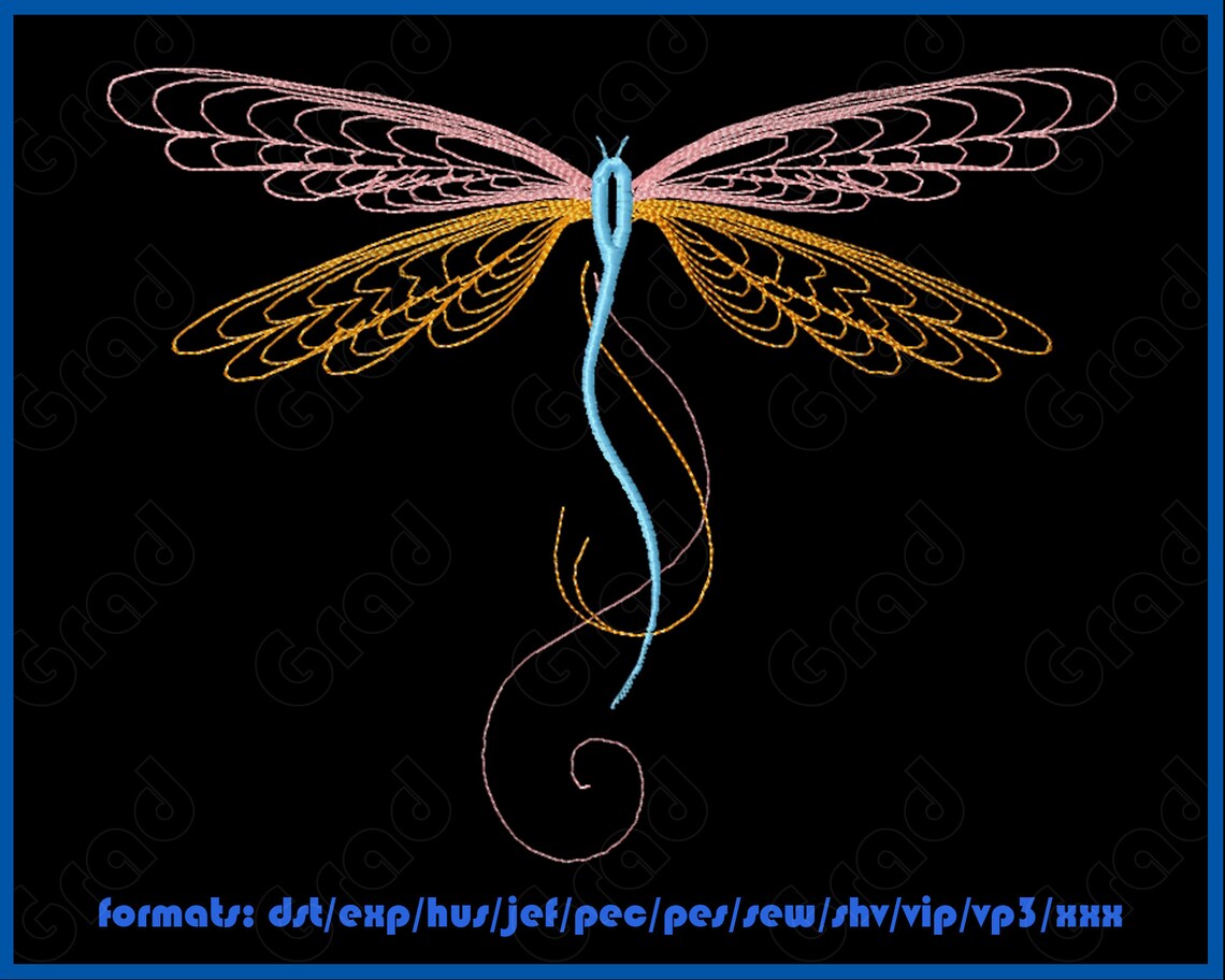 Lace Dragonfly Small Stitch Machine Embroidery Design. - Etsy
