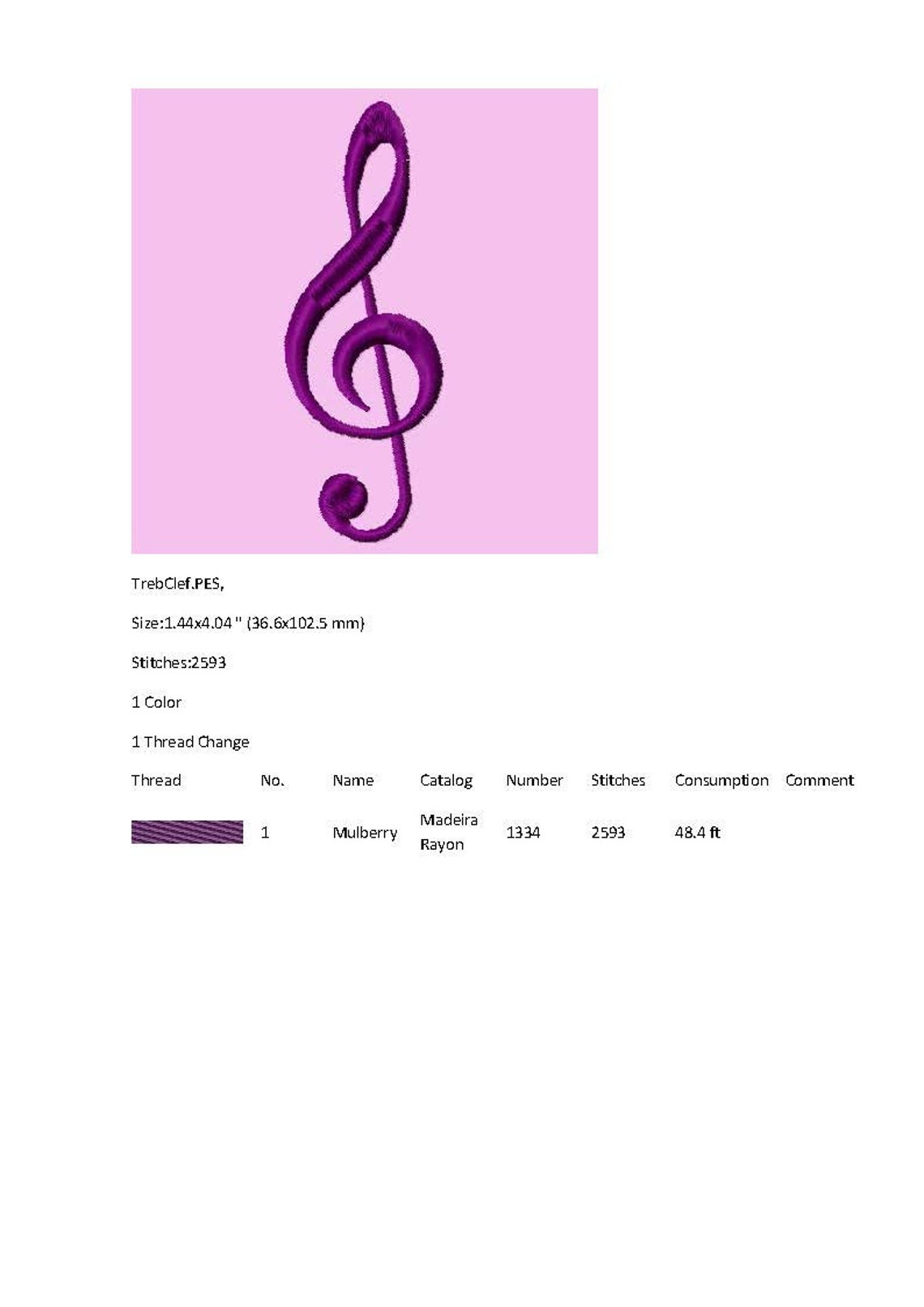 Machine Embroidery Designs Treble Clef. Characters Symbol. 15 - Etsy