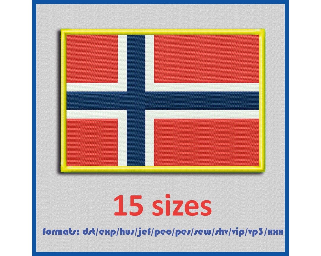 Norway Flag Embroidery Machines Design Instant Download Digital Files ...