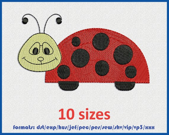 Embroidery Machines Design Ladybug. Instant Download Digital | Etsy