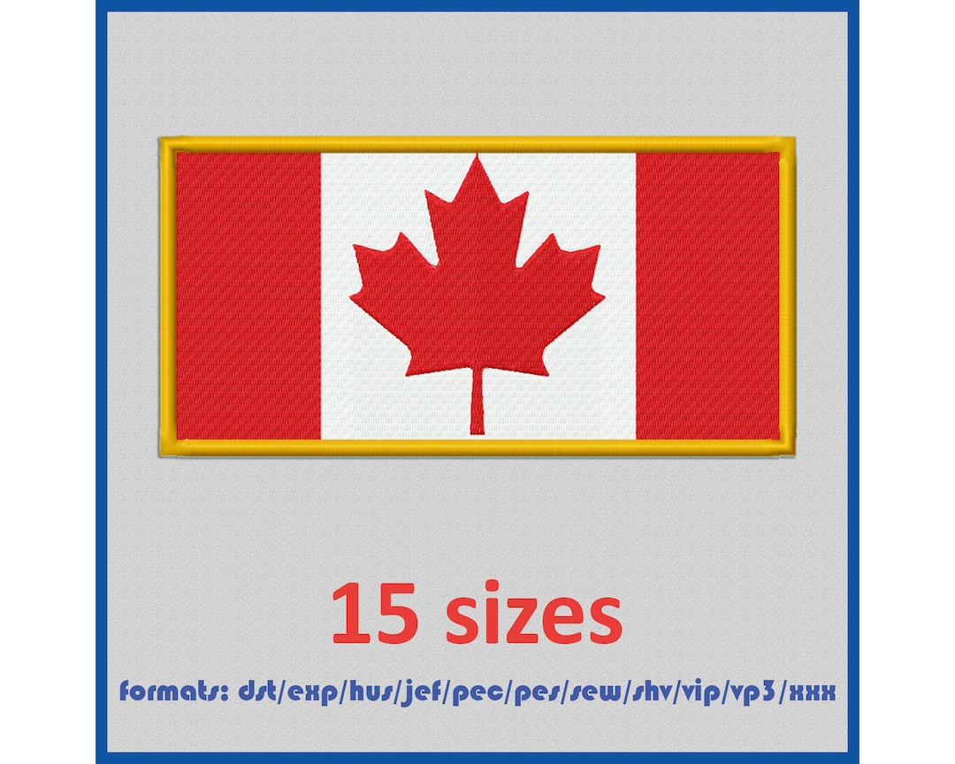 Canada Flag Embroidery Machines Design Instant Download Digital Files ...