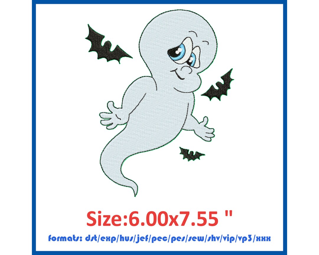 Ghost Halloween Machine Embroidery Design Instant Download Digital ...