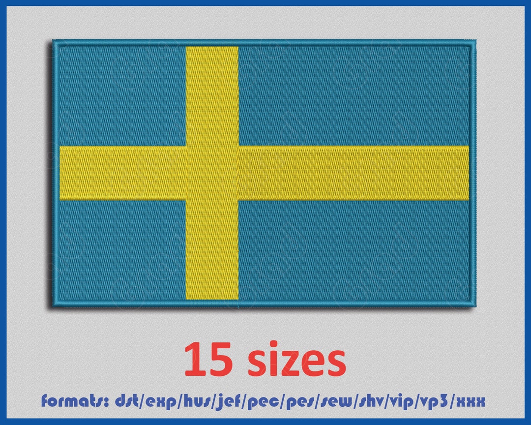 Sweden Flag. Embroidery Machines Design. Instant Download - Etsy