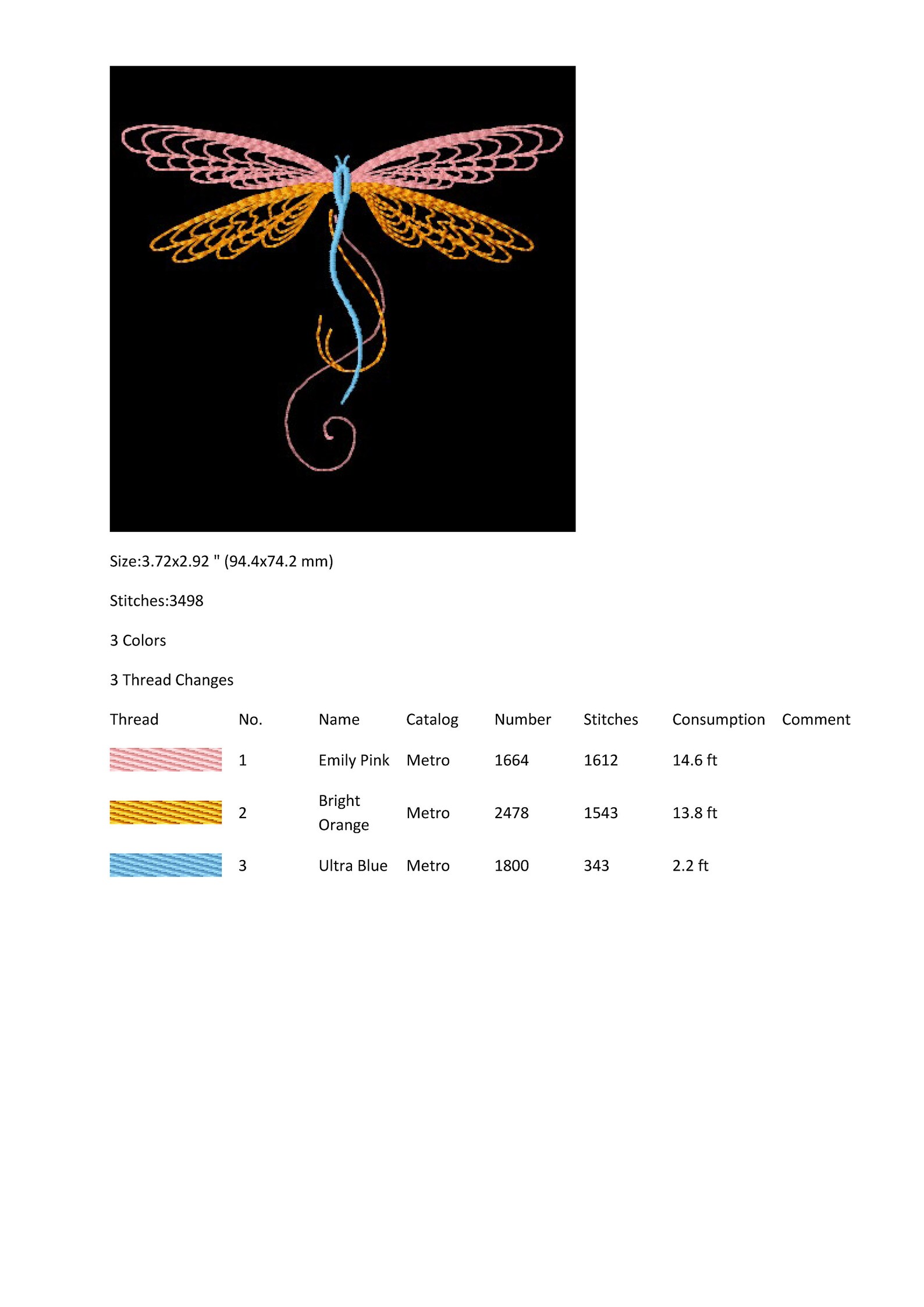 Lace Dragonfly Small Stitch Machine Embroidery Design. Butterfly ...