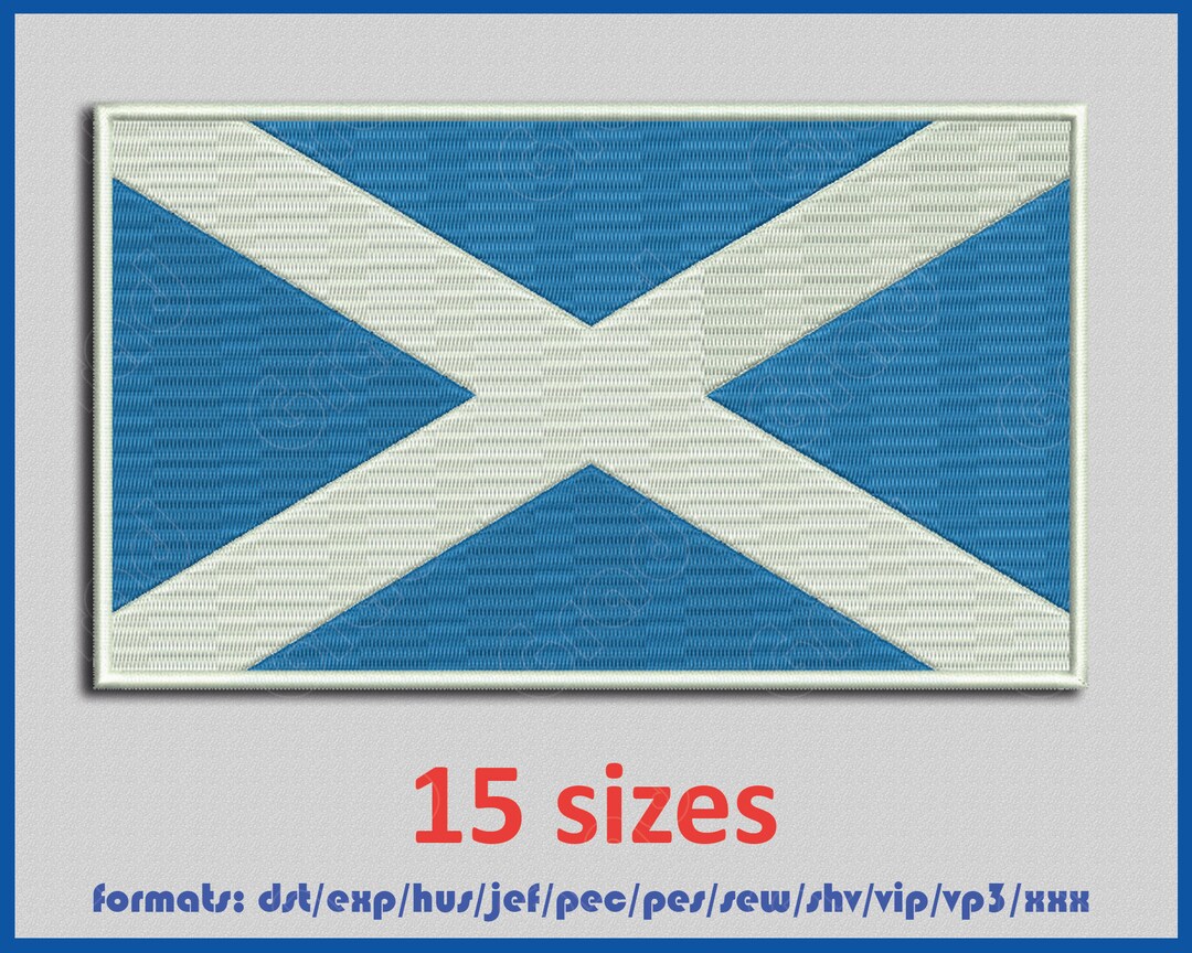 Scotland Flag With a Border Embroidery Machines Design Instant - Etsy