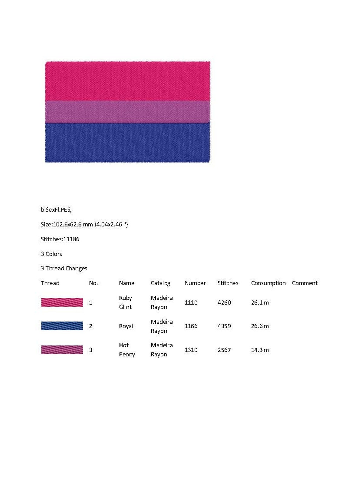 Machine Embroidery Designs Bisexual Flag LGBT. Instant - Etsy