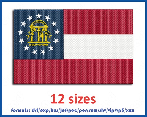 Georgia Flag Embroidery Machines Design Instant Download | Etsy