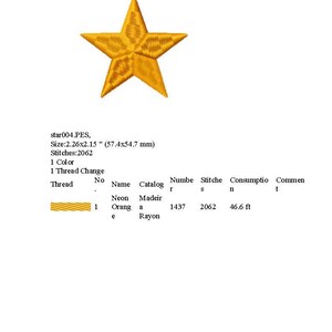 Machine Embroidery Design Star in Two Variant. 0.25, 0.5, 0.75, 1, 1.25 ...