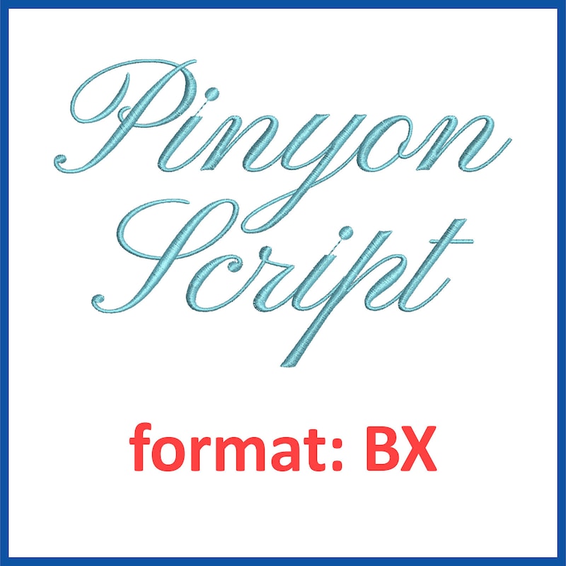Script Embroidery Font - Etsy