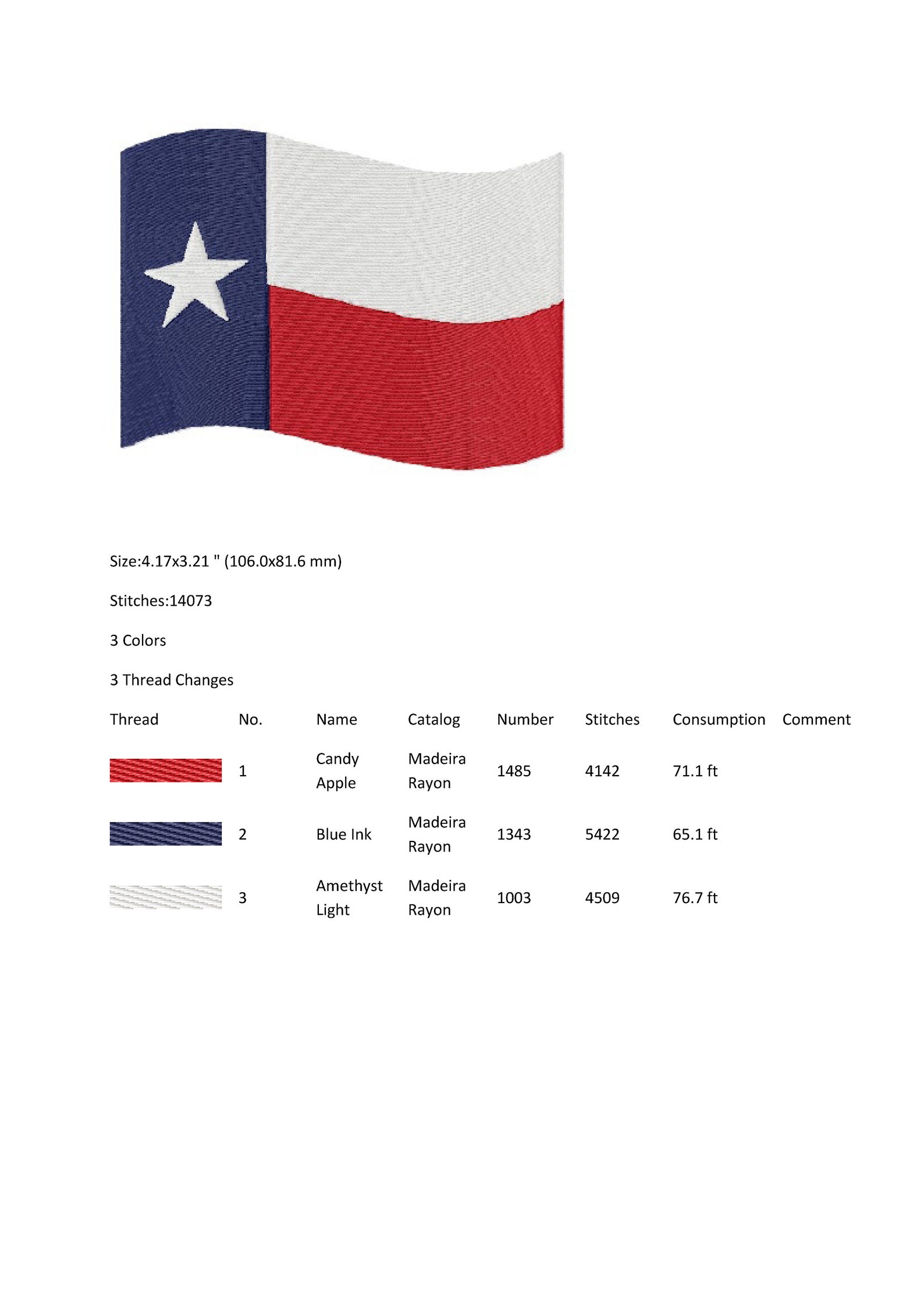 Texas Flag Embroidery Machines Design Instant Download Digital | Etsy