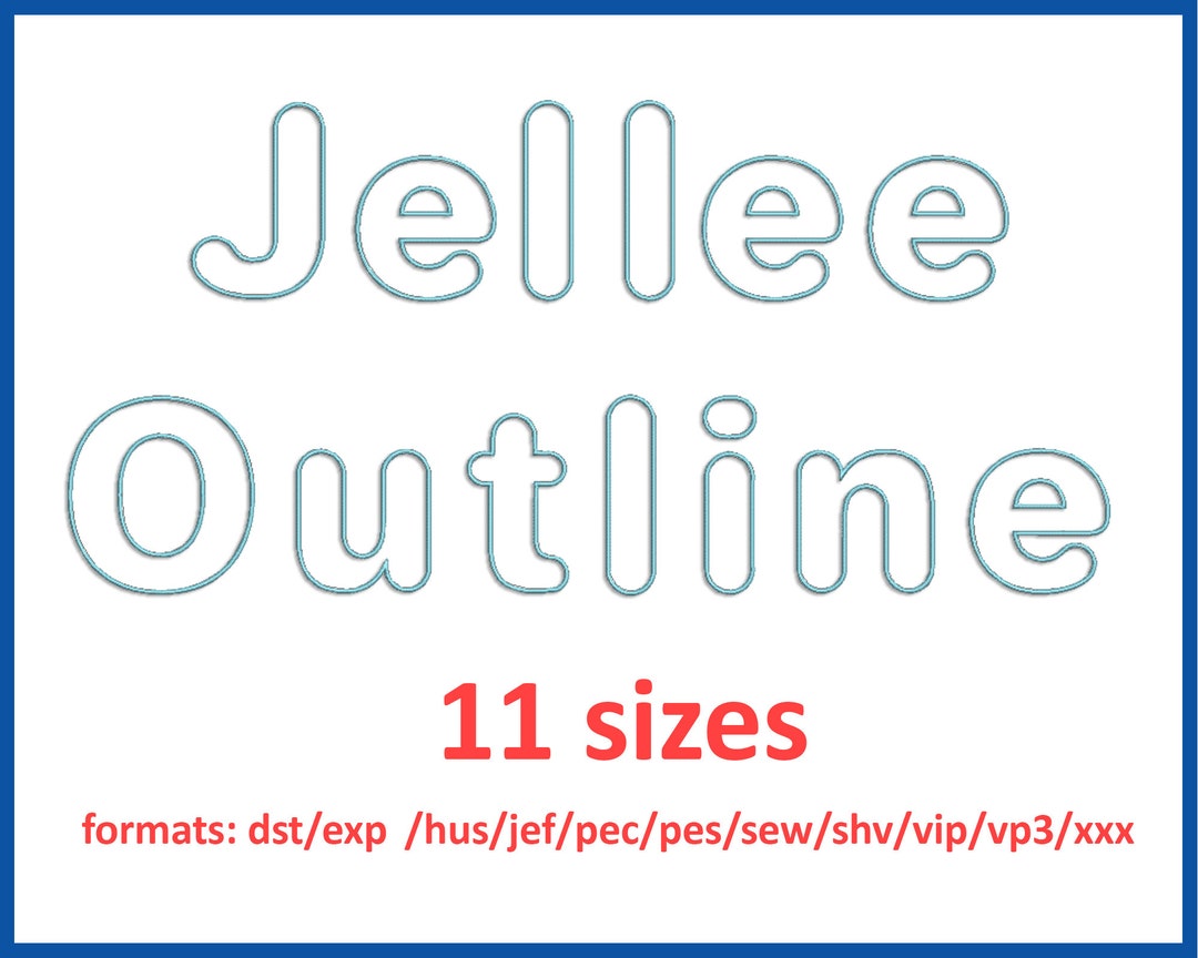 Jellee Roman Outline Font Embroidery Design 2 2.5 3 3.5 4 - Etsy