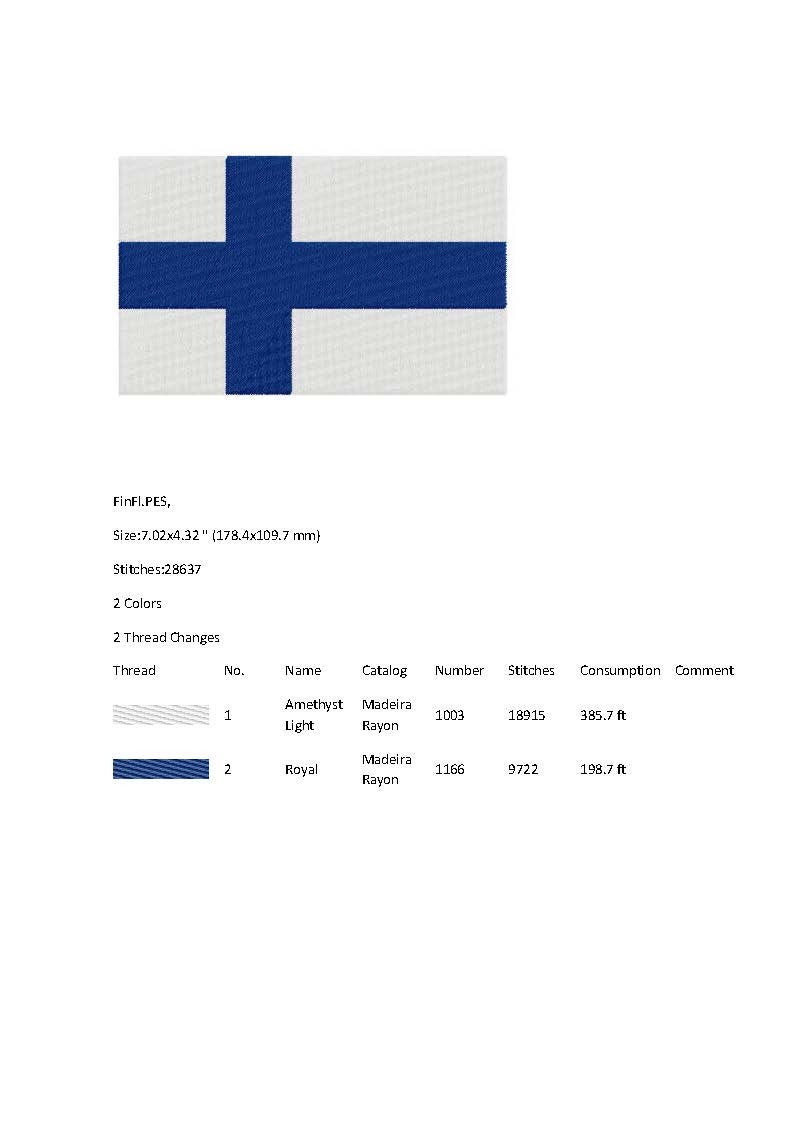 Finland Flag. Embroidery Machines Design. Instant Download - Etsy