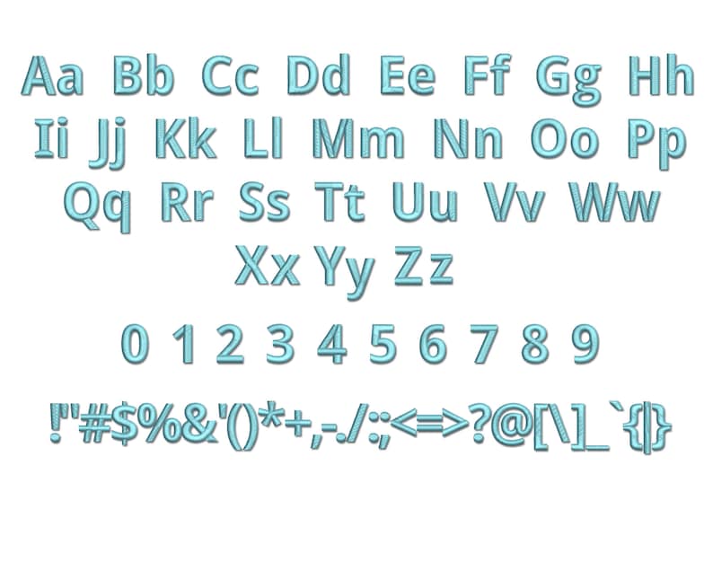 Droid Sans Bold Embroidery Font Format BX - Etsy