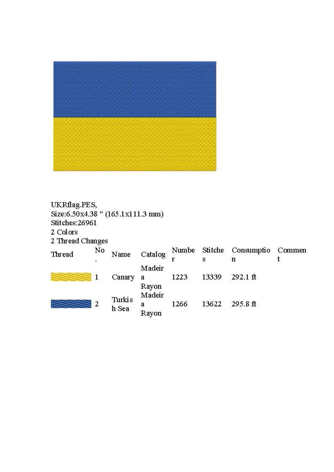 Ukraine Flag Embroidery Machines Design Instant Download Digital Files ...