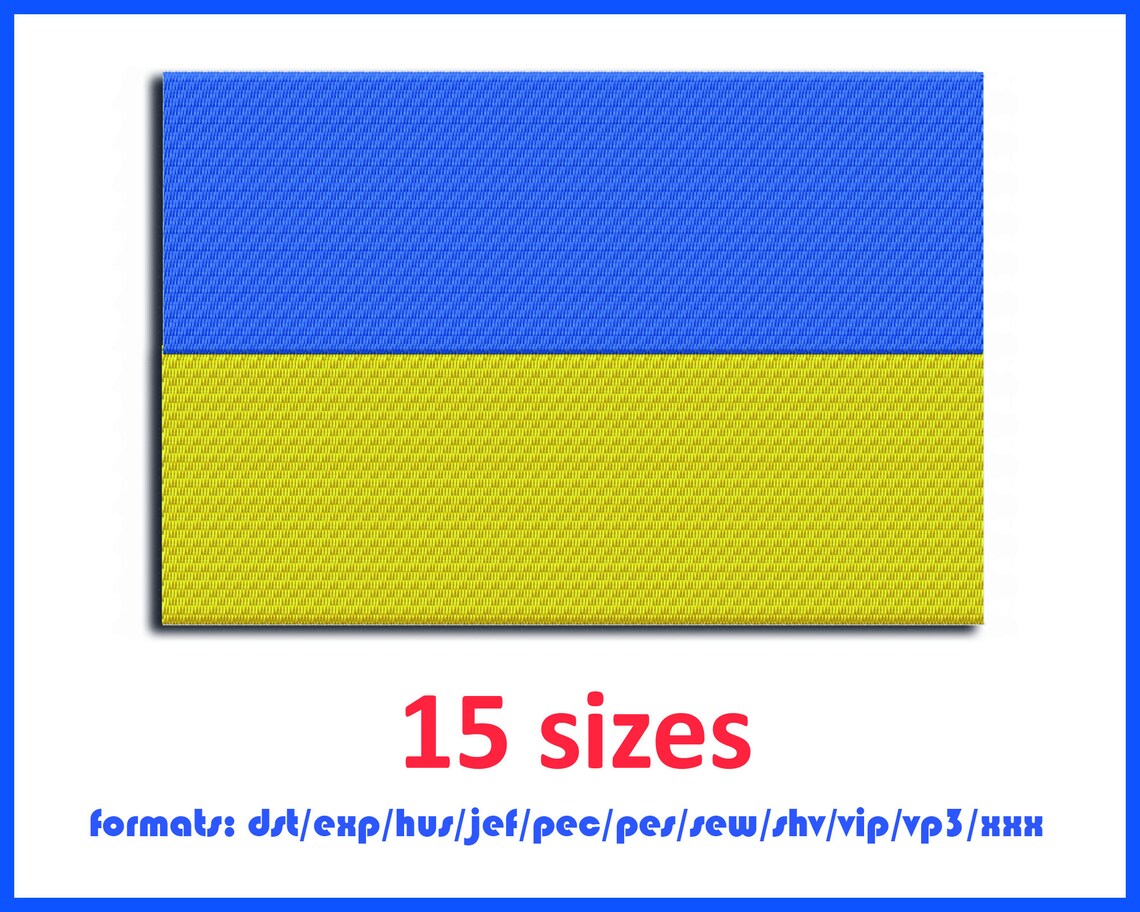 Ukraine Flag Embroidery Machines Design Instant Download - Etsy