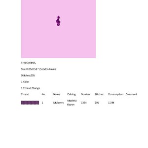 Machine Embroidery Designs Treble Clef. Characters Symbol. 15 Sizes and ...