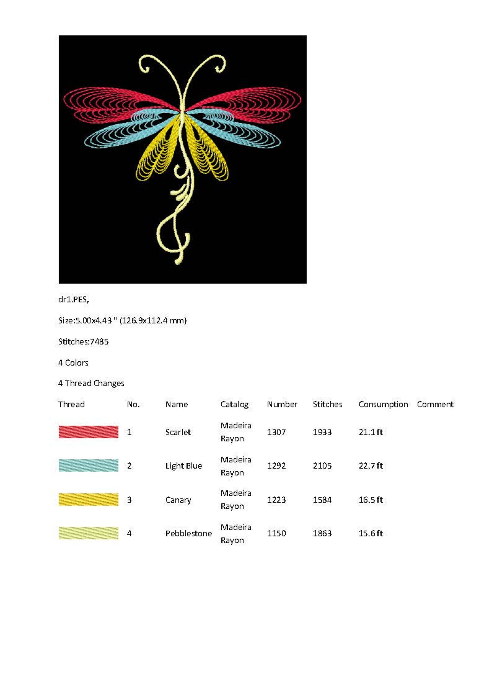 Lace Dragonfly Small Stitch Machine Embroidery Design. | Etsy